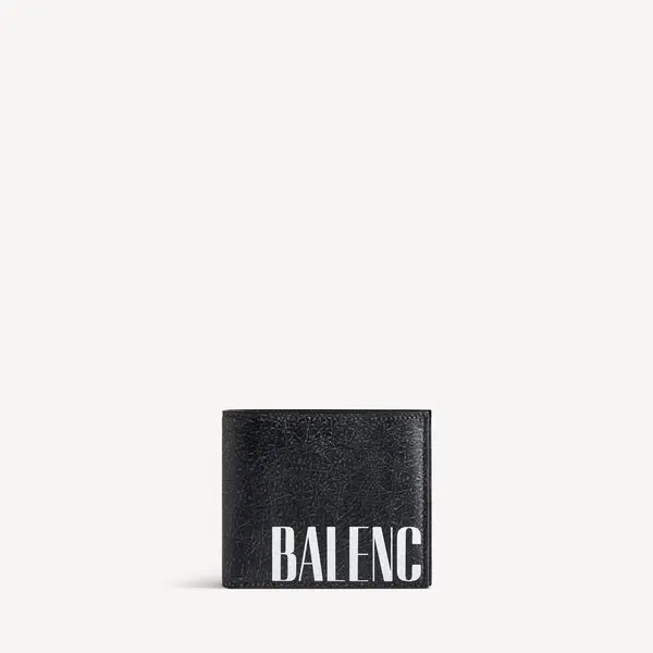 Balenciaga Editor Square Folded Wallet - Black