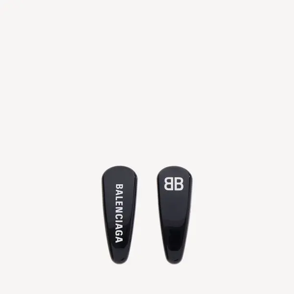 Balenciaga Holli Hair Clip Set - Black