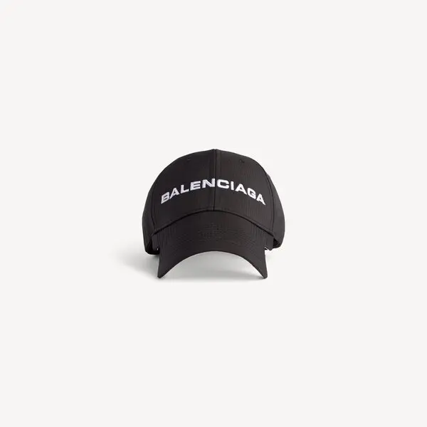 Balenciaga Logo Baseball Cap - Black