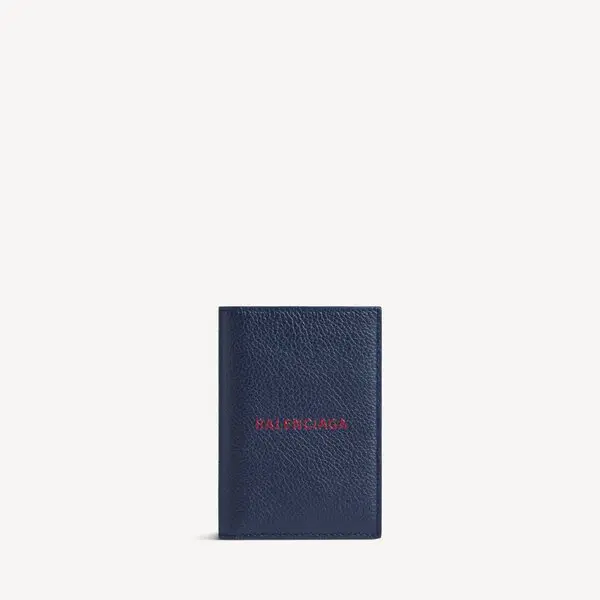 Balenciaga Cash Vertical Bifolded Wallet - Blue