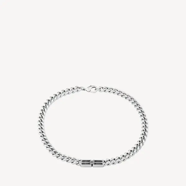 Balenciaga Bb Icon Gourmette Necklace - Silver