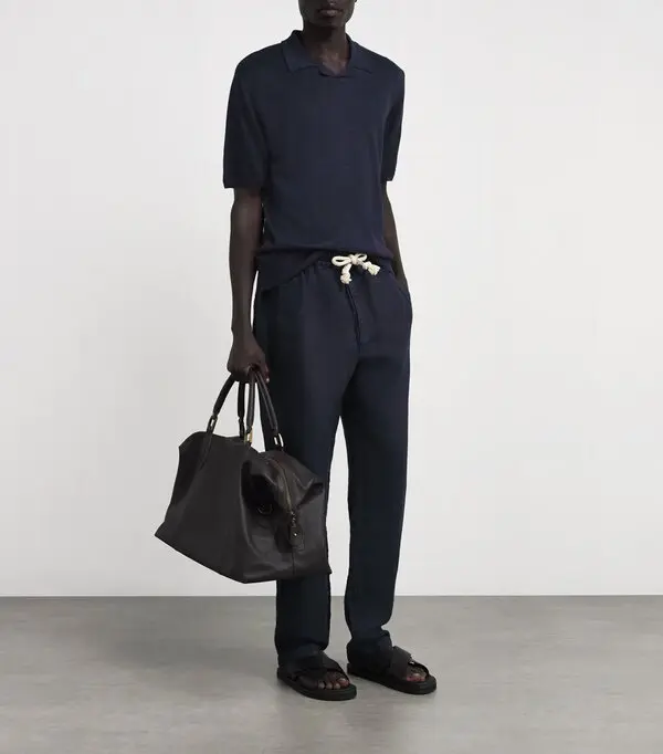 Eleventy Linen Polo Shirt