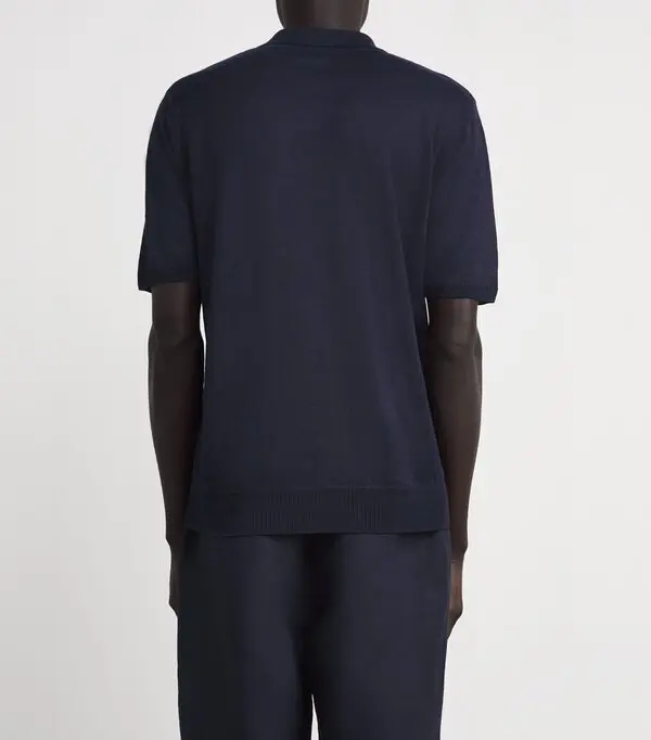 Eleventy Linen Polo Shirt