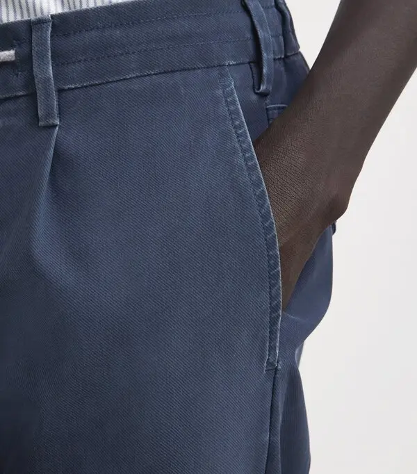 Eleventy Garment-dyed Twill Trousers