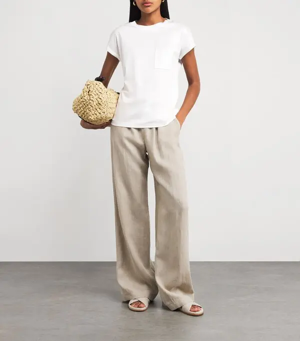 Eleventy Pocket-detail T-shirt - White