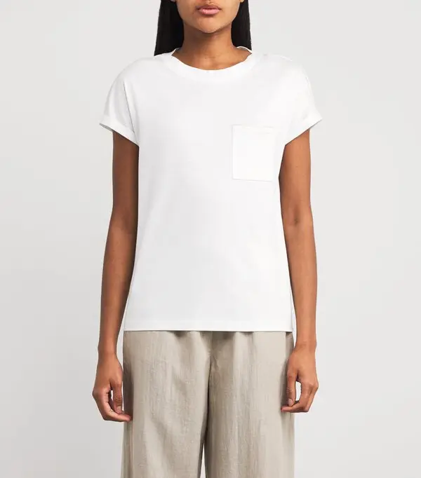 Eleventy Pocket-detail T-shirt - White