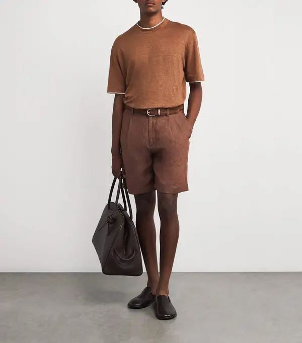 Eleventy X Linen Layered T-shirt