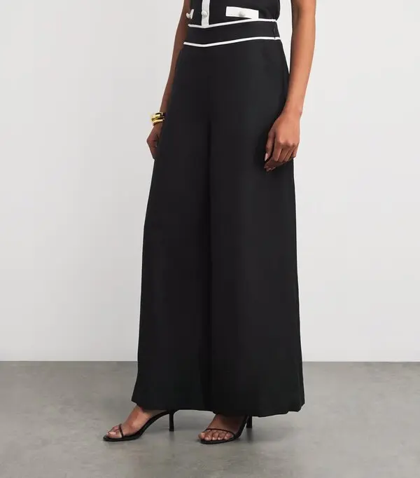 Simkhai Linen-blend Heidi Wide-leg Trousers