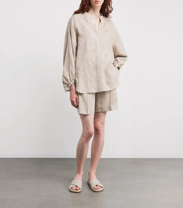 Eleventy Linen Bermuda Shorts