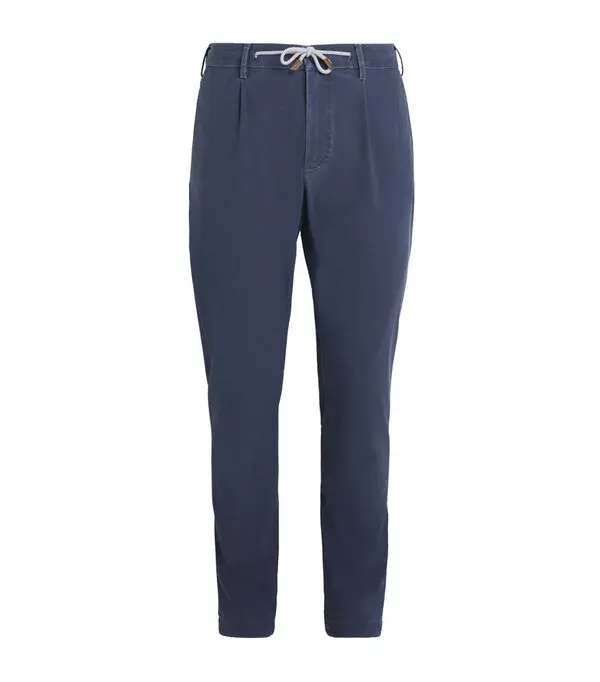 Eleventy Garment-dyed Twill Trousers