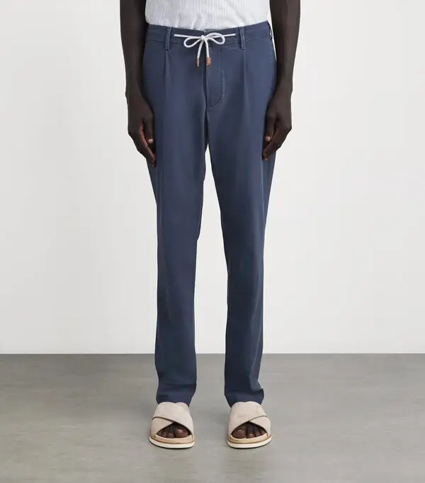 Eleventy Garment-dyed Twill Trousers