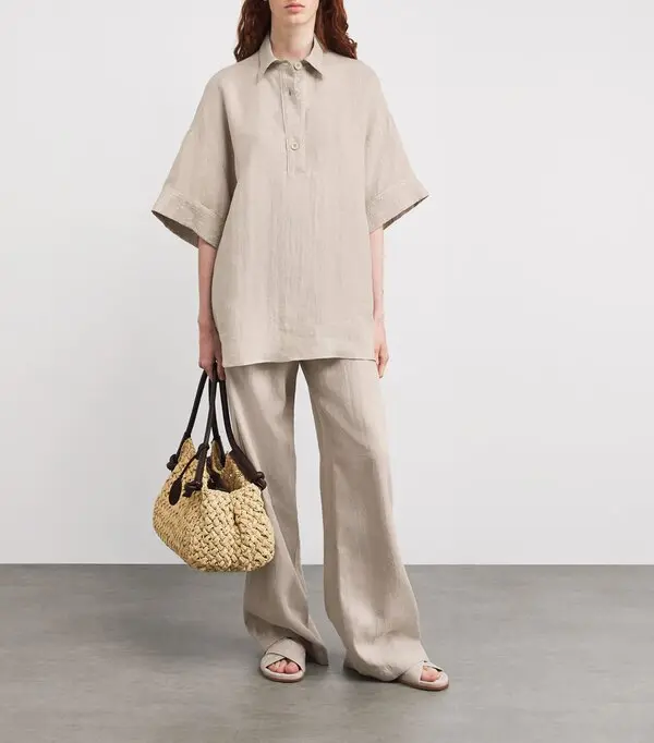 Eleventy X Harrods Embroidered Linen Shirt