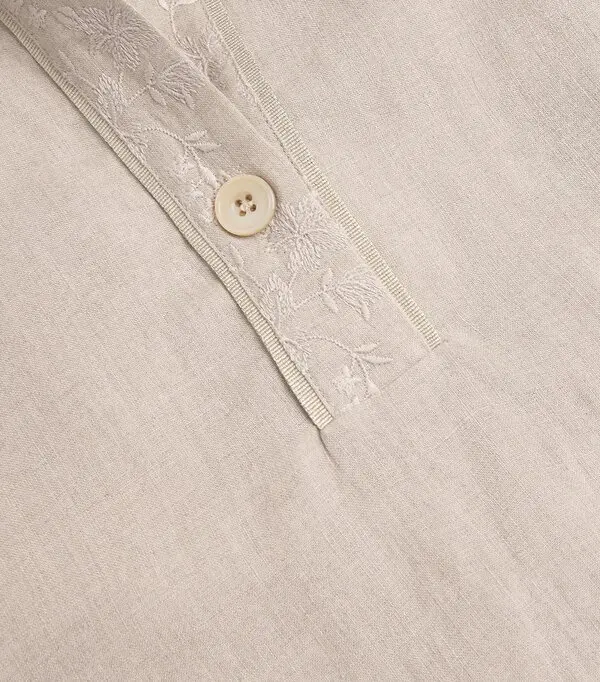 Eleventy X Harrods Embroidered Linen Shirt