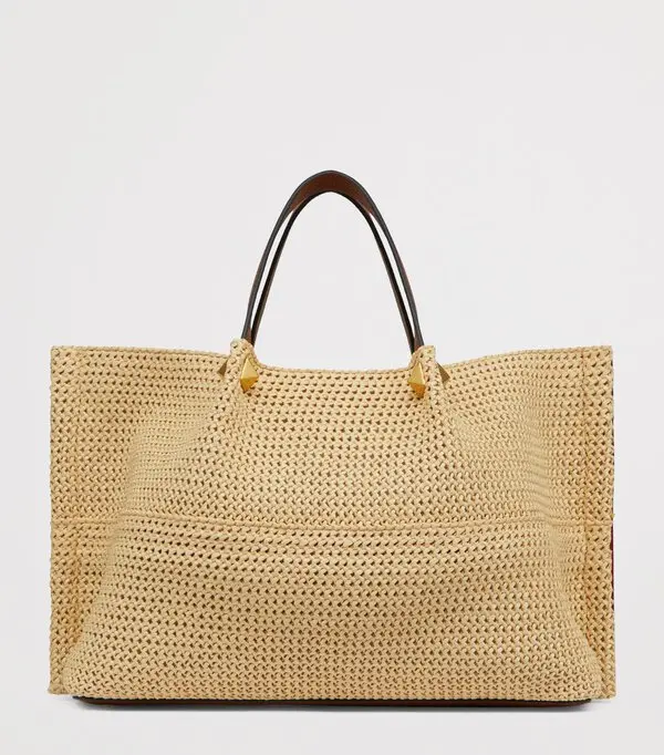 Valentino Garavani Vlogo Signature Medium Tote Bag - Beige