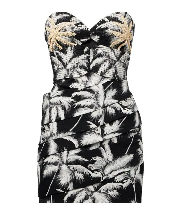 Johanna Ortiz Sombra Embroidered Cotton-blend Minidress