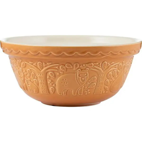 MASON CASH In The Forest Bear Mixing Bowl - Ochre