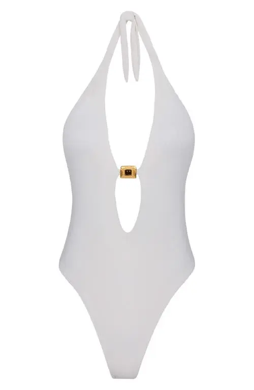 VIX PAULA HERMANNY Firenze Liza Cutout One-piece Swimsuit - White