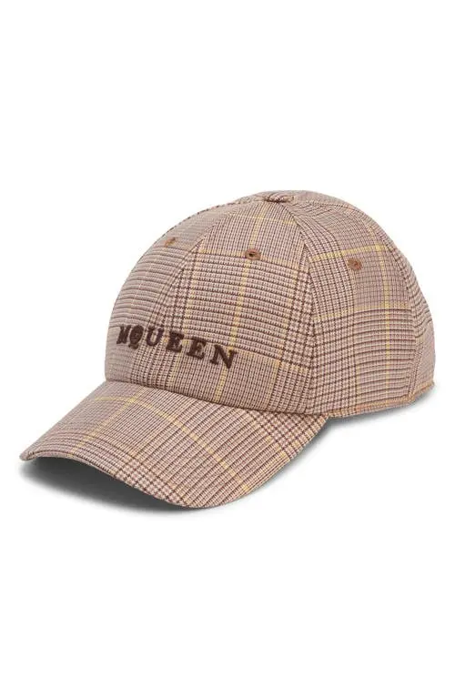 Alexander McQueen Embroidered Wool Baseball Cap - Camel/ Yellow