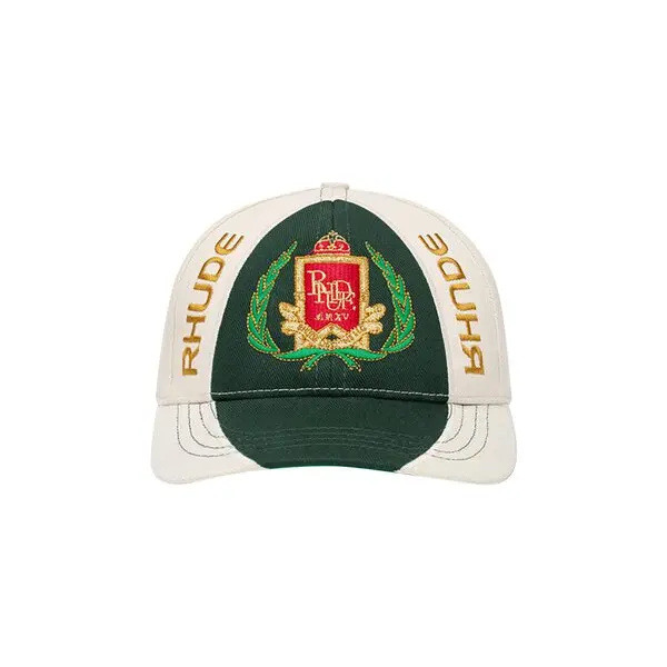Rhude Racing Crest 6-panel Cap - White