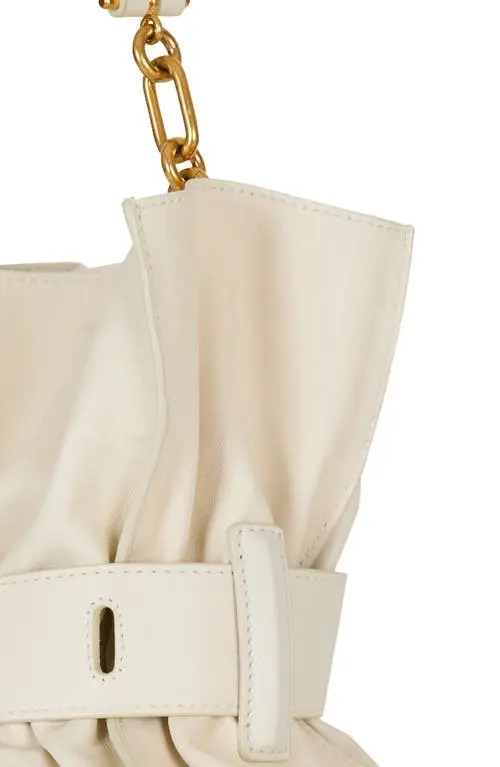 Balmain Anthem Leather Tote - Cream