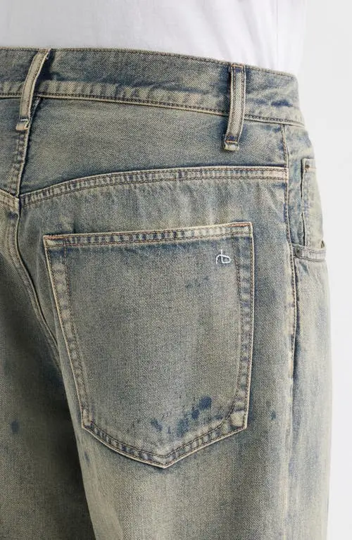 Rag & Bone Splatter Baggy Straight Leg Jeans