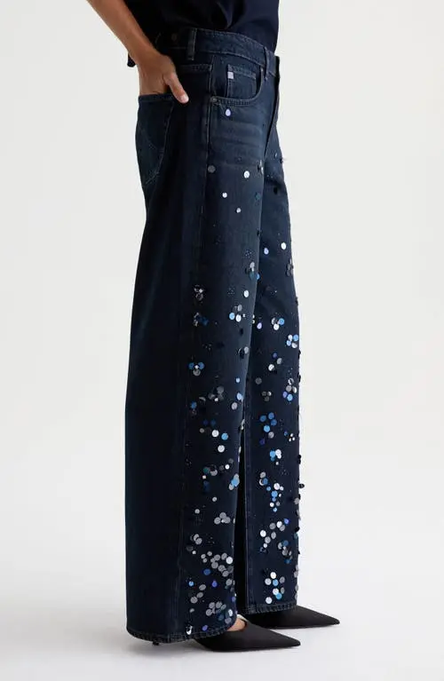 Ag Adria Low Rise Wide Leg Jeans - Flashlight