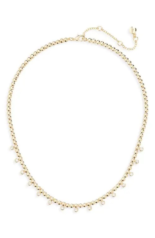 Baublebar Spencer Crystal Necklace - Clear Gold