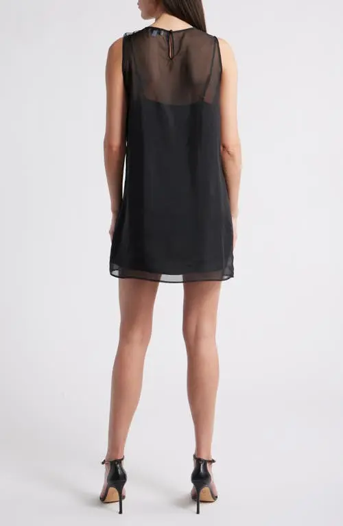 LUCY PARIS Rosette Shift Mini Dress