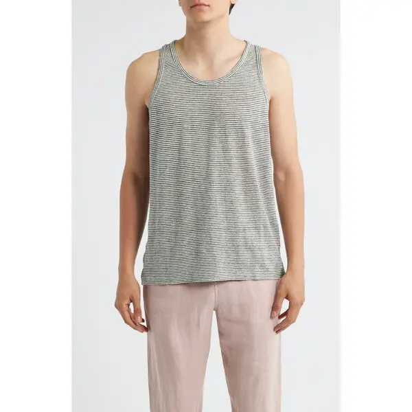 ALEX CRANE Linen Tank - Lines