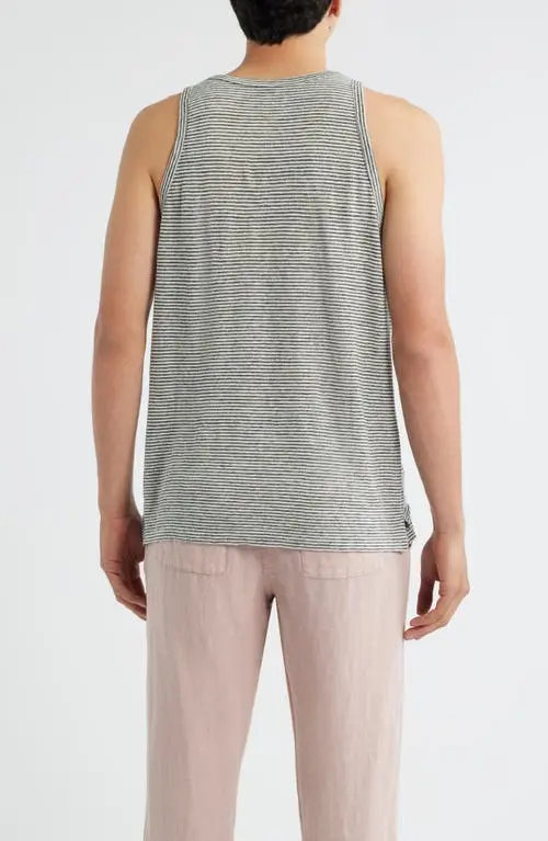 ALEX CRANE Linen Tank - Lines