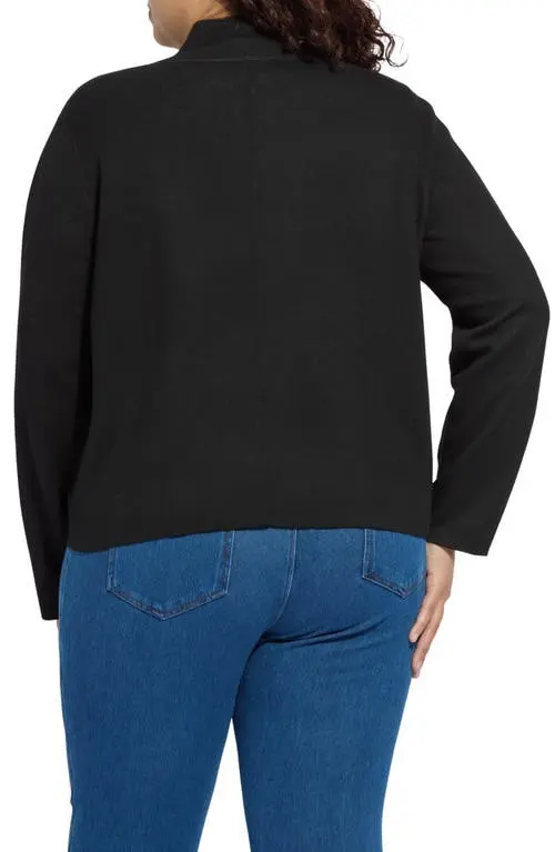 Lyssé Reversible Zip-up Cardigan - Black
