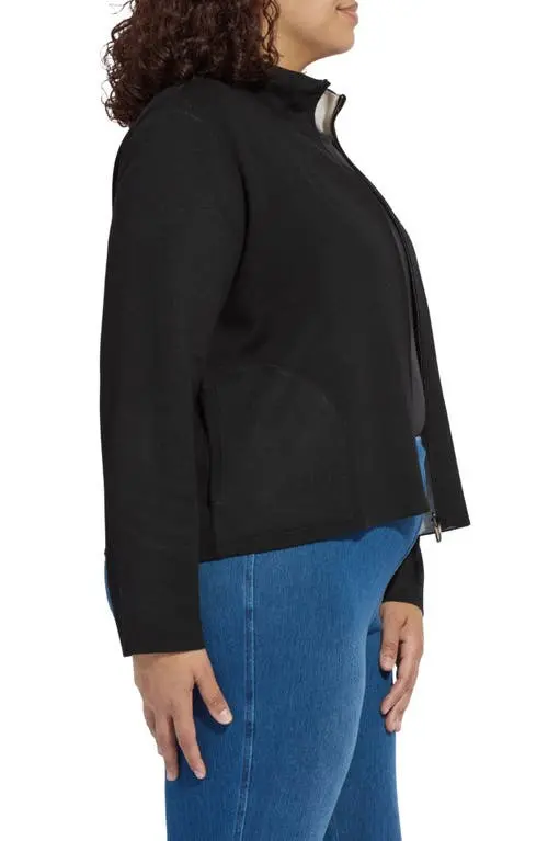 Lyssé Reversible Zip-up Cardigan - Black