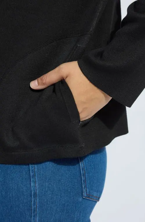 Lyssé Reversible Zip-up Cardigan - Black