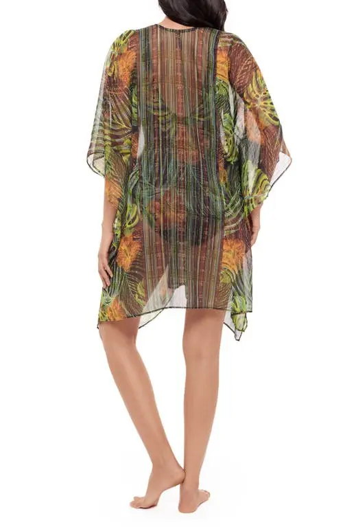 Miraclesuit Sunset Islet Metallic Chiffon Cover-up Caftan