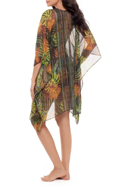 Miraclesuit Sunset Islet Metallic Chiffon Cover-up Caftan