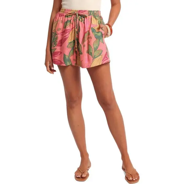 PETAL & PUP Cabo Drawstring Shorts - Pink Rio