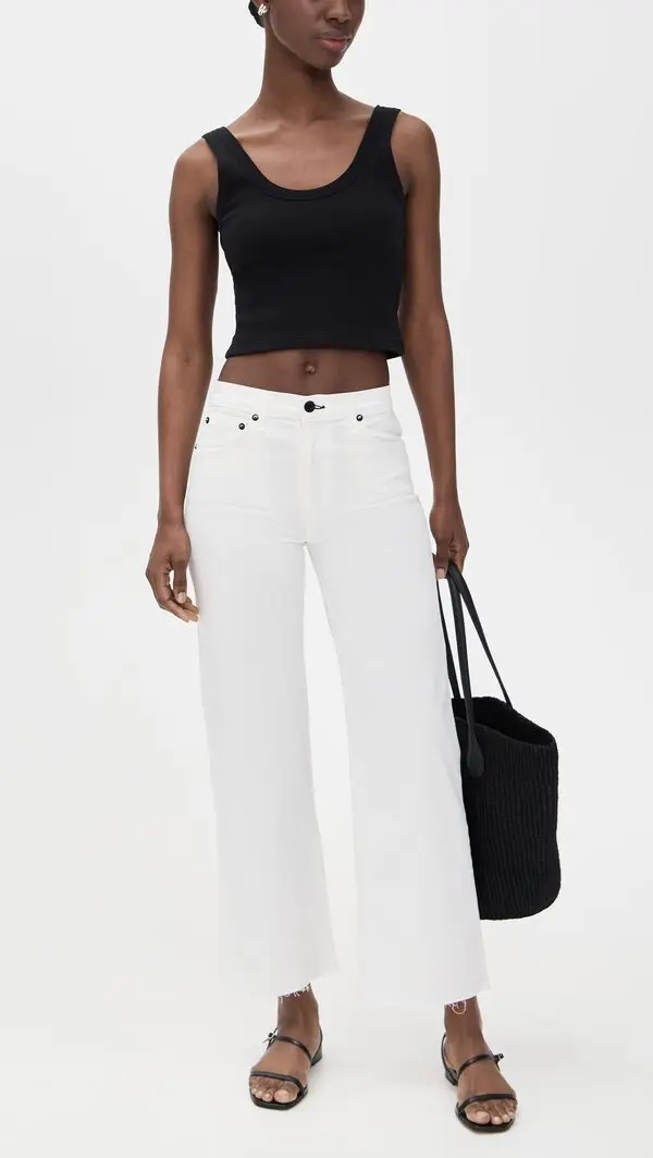 ASKK NY Crop Wide Leg Twill Pants