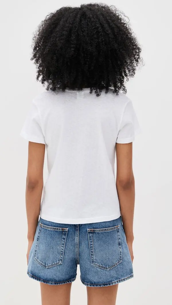 LESET Laura V-neck Tee - White