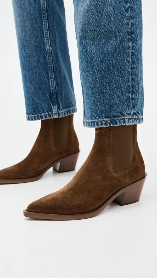 GIANVITO ROSSI Wylie Camoscio Stivale Booties - Texas