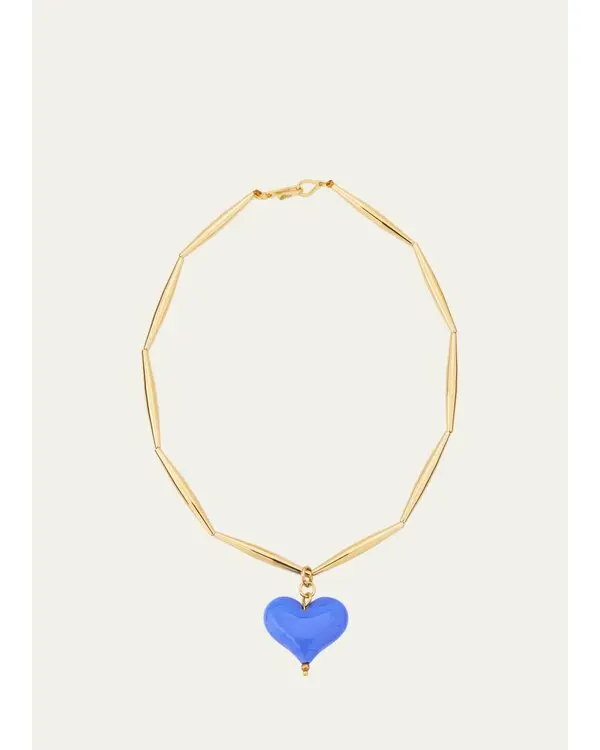 Tohum Design Cuore Heart Pendant Necklace - Yellow