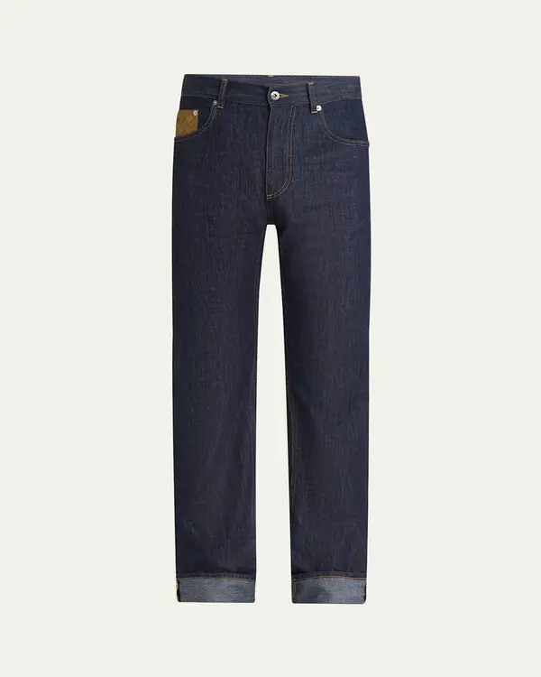 Bottega Veneta Rinsed Denim Intreccio-pocket Jeans