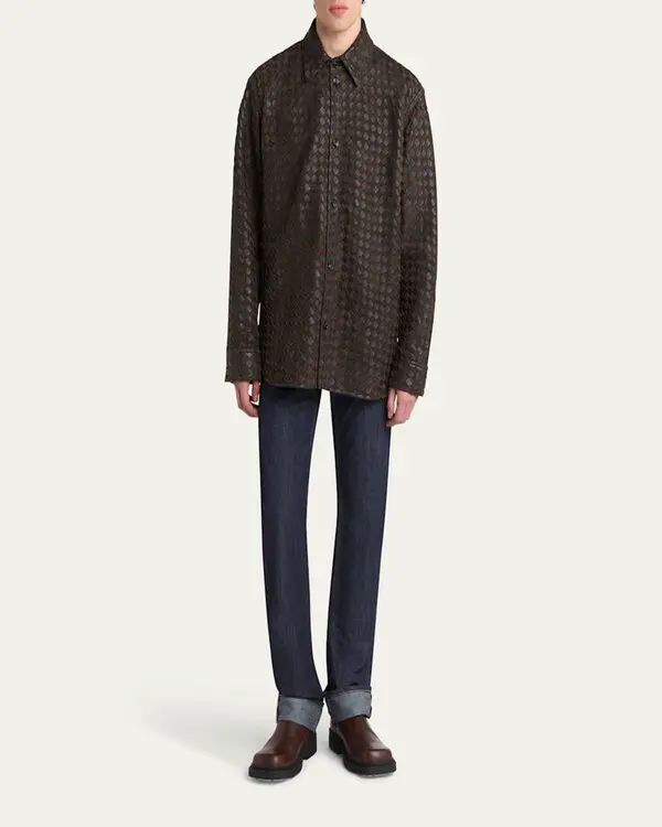 Bottega Veneta Rinsed Denim Intreccio-pocket Jeans