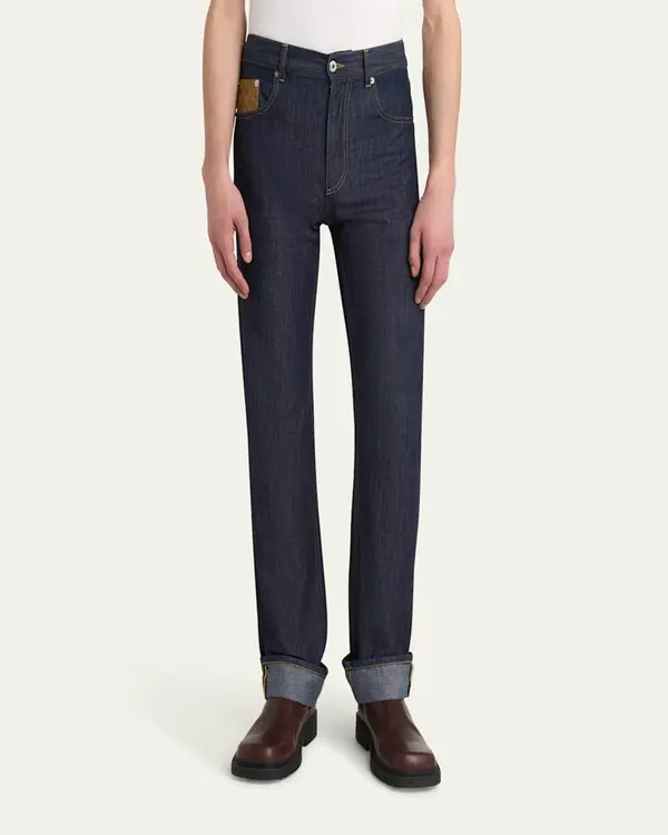 Bottega Veneta Rinsed Denim Intreccio-pocket Jeans