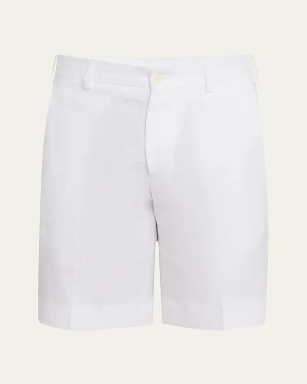 Anderson & Sheppard Linen Beach Shorts - White
