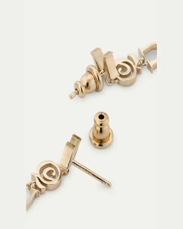 Alexander McQueen Logo Drop Earrings