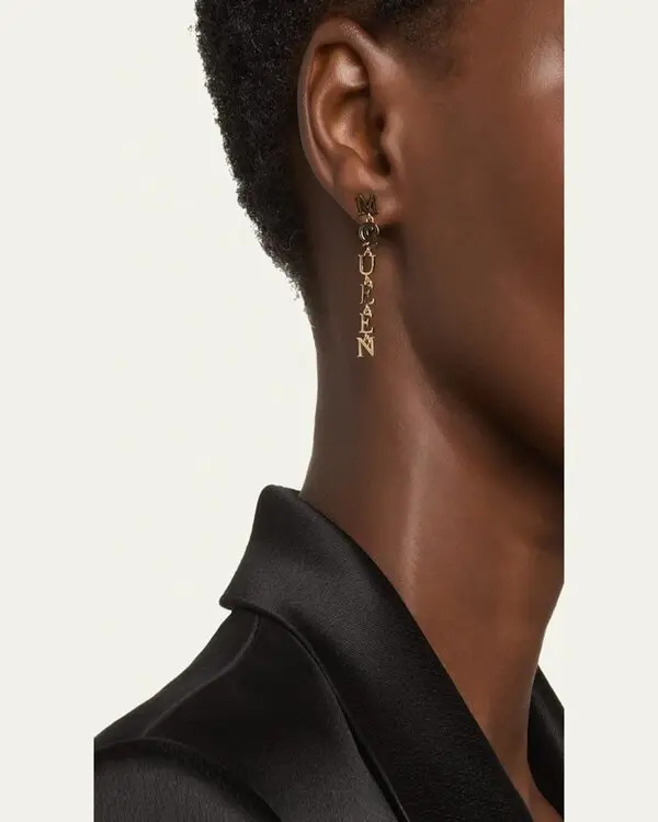 Alexander McQueen Logo Drop Earrings