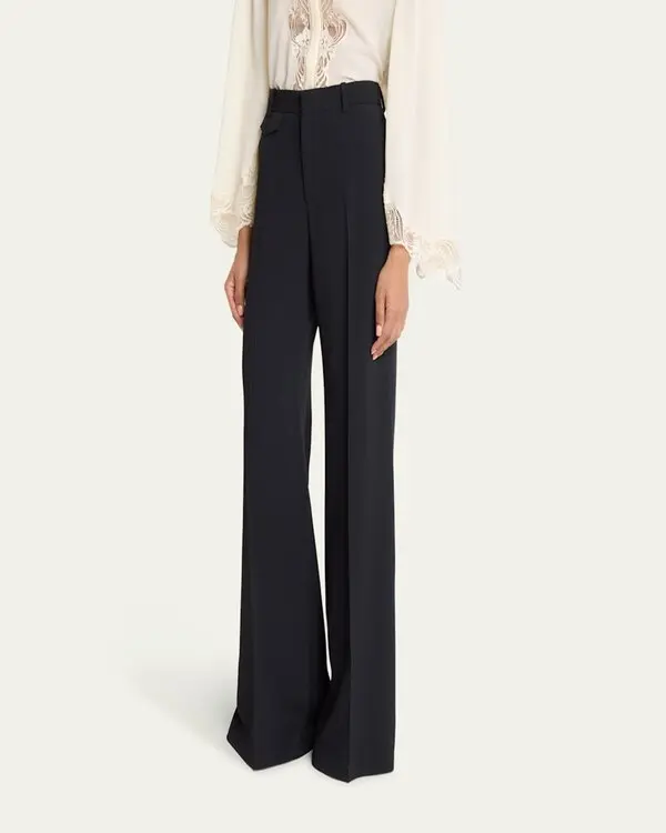 Chloé Soft Crepe Wide-leg Pants