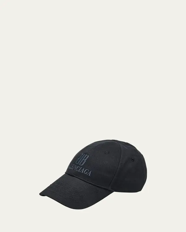 Balenciaga Cotton Drill Baseball Cap - Ebene