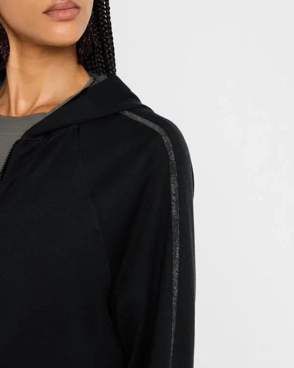 Brunello Cucinelli Monili-trim Zip Hoodie - C9185 Feather