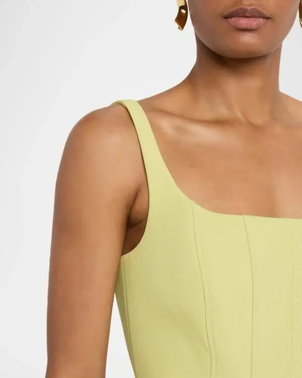 TOCCIN Rhea Cropped Corset Tank - Macha